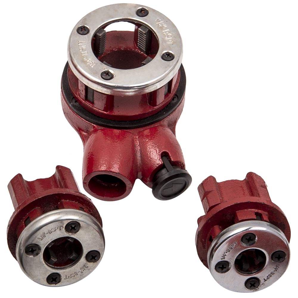 Ratcheting Pipe Thread Threader Die Handle Tool Kit