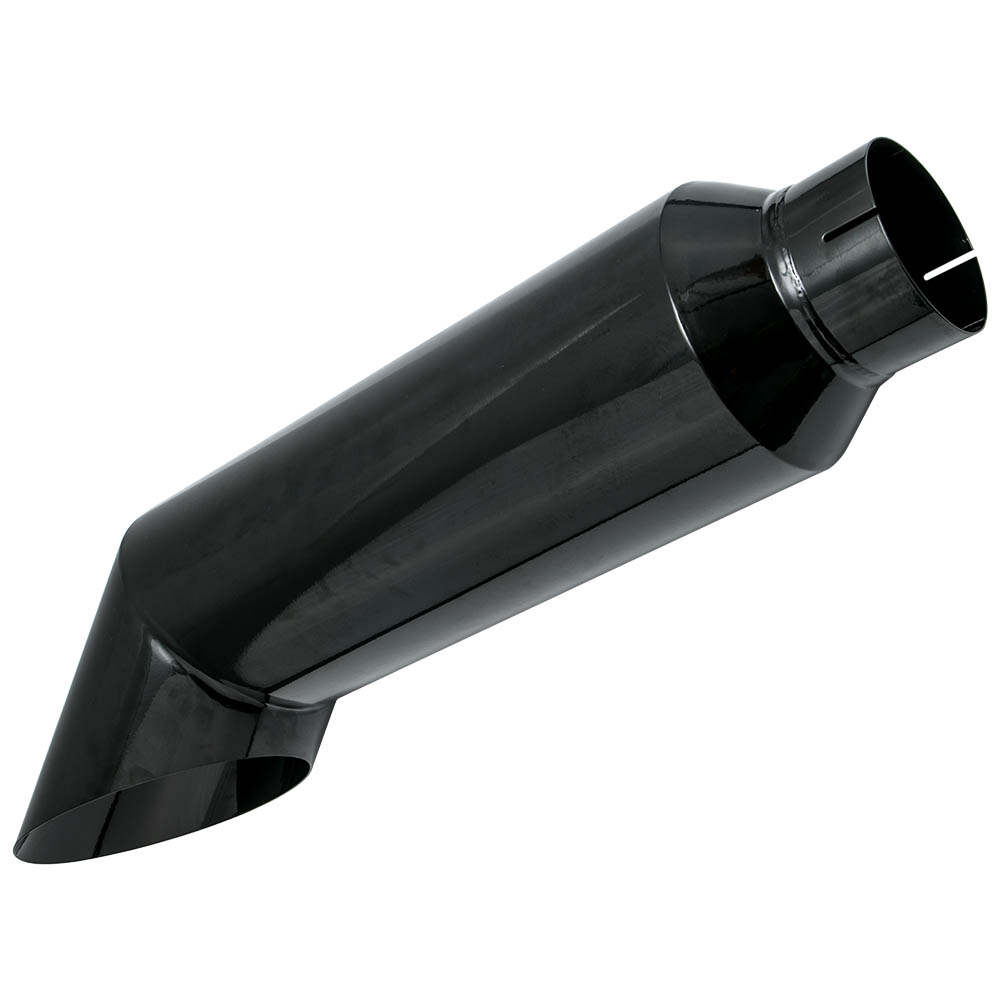 1pc 5 Inlet - 8 Outlet Exhaust Stack Tip 36 Long Angle Cut Glossy Black ...