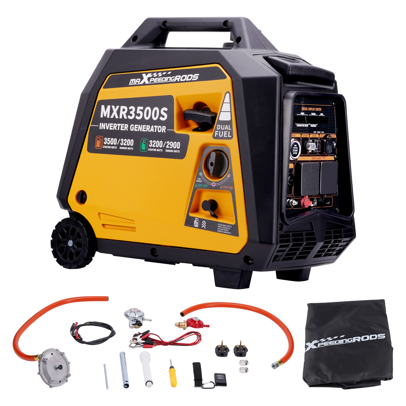 Dual fuel generator portable store