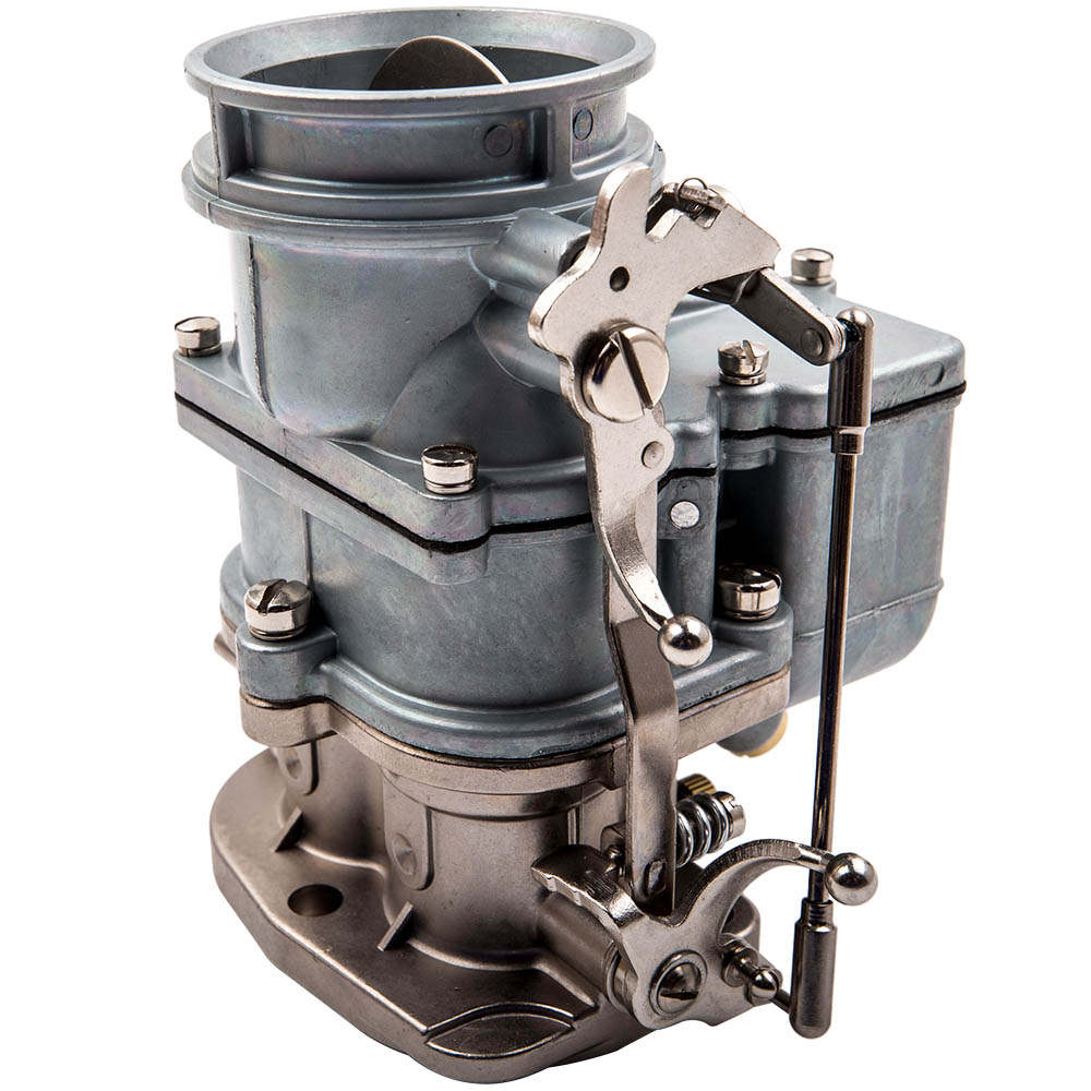 Buy 1 Set 3-Bolt 2-Barrel Carburetors Plain Finish with Gasket for V8 ...