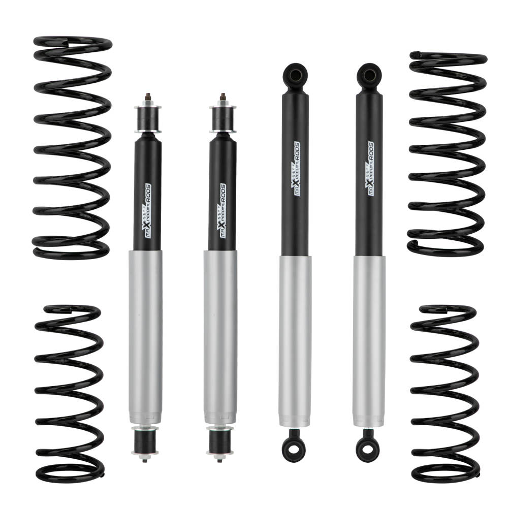 2 Lift Kit Coil Springs + Shocks compatible for Nissan Patrol GQ Y60 GU ...